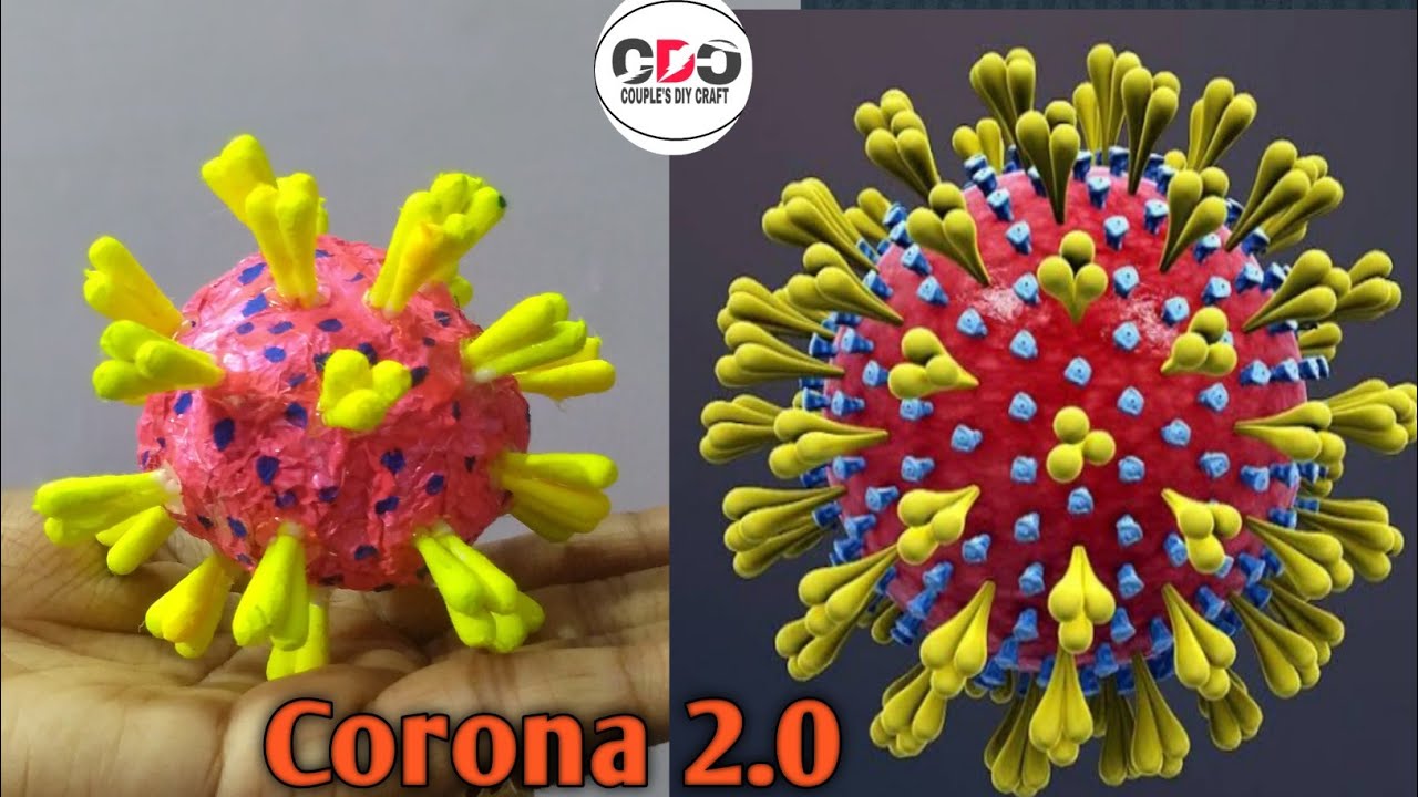 Making Coronavirus 3D Craft Model 2.0 |Corona virus Second wave|Corona ...