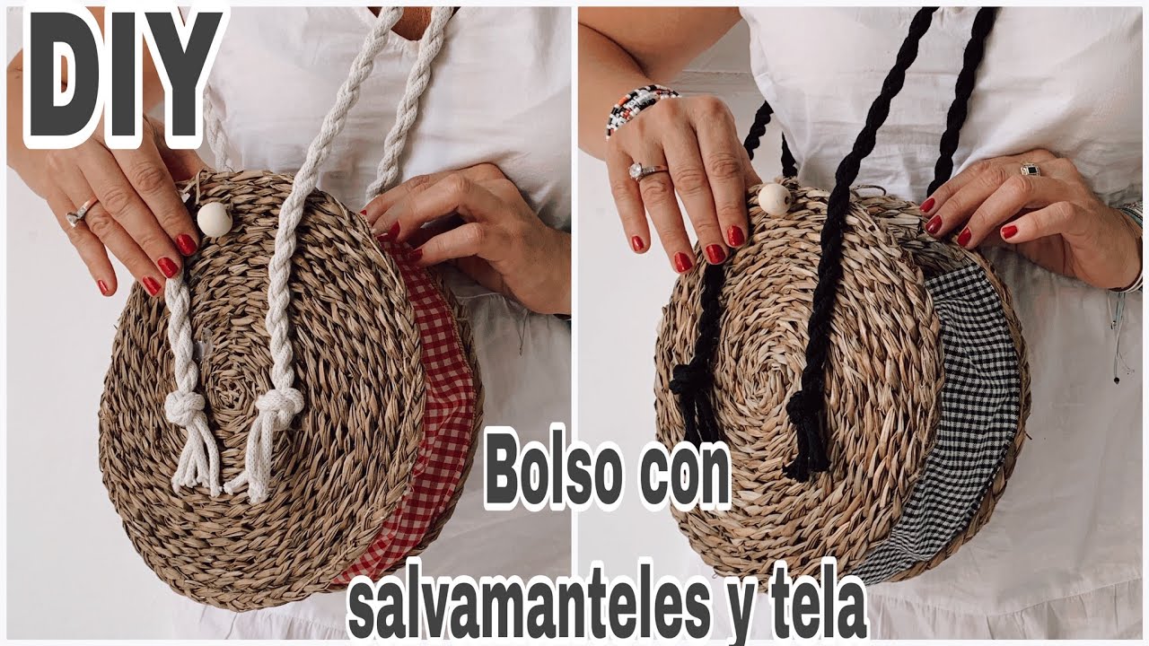 DIY Hazte el BOLSO de rafia FÁCIL con estilo / CON y SIN máquina de ...