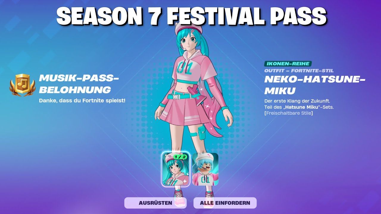 FORTNITE FESTIVAL SEASON 7 MUSIC PASS OVERVIEW (No Commentary) 🌠 - YouTube