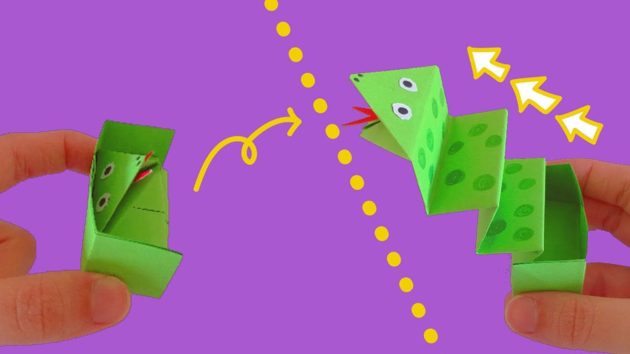 How to Make Paper Snake | Snake in the Box | Moving Paper toys for kids ...