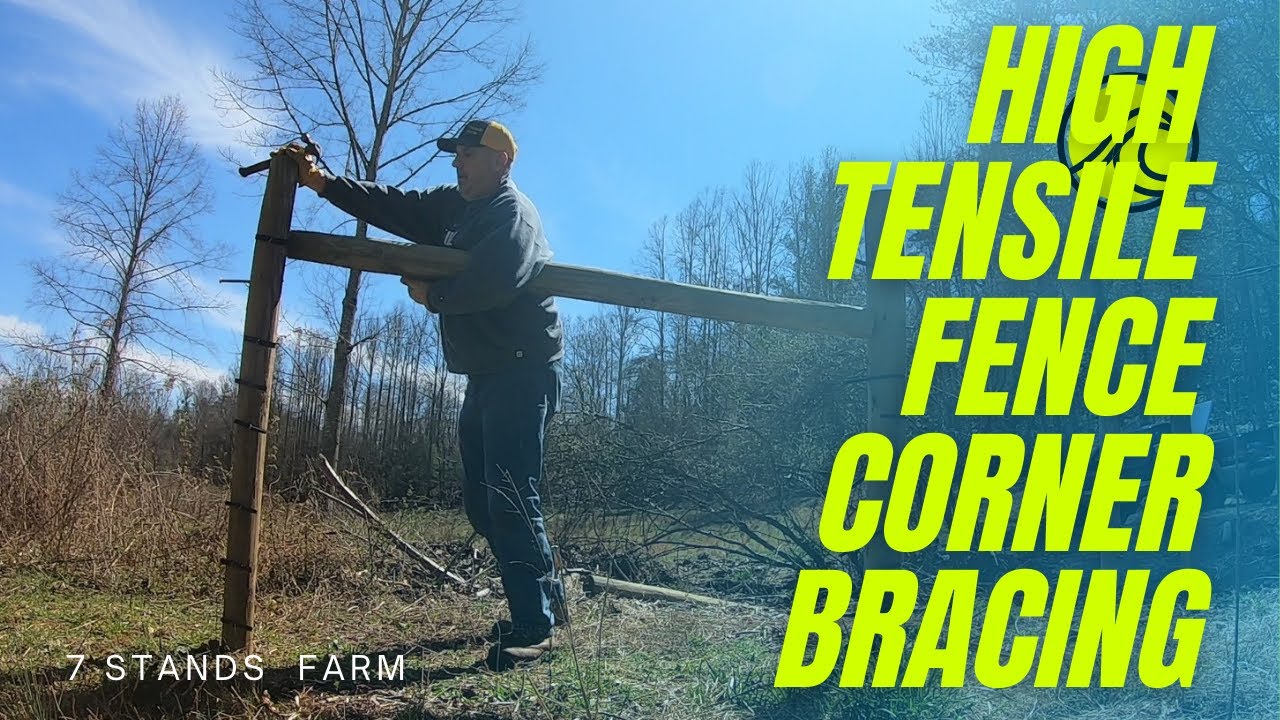 High tensile corner Brace #electricfence #homestead - YouTube