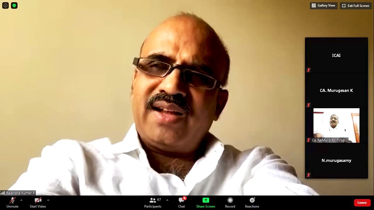 Virtual Meeting 27/06/2020 | CA. Rajendra Kumar P, Central Council ...
