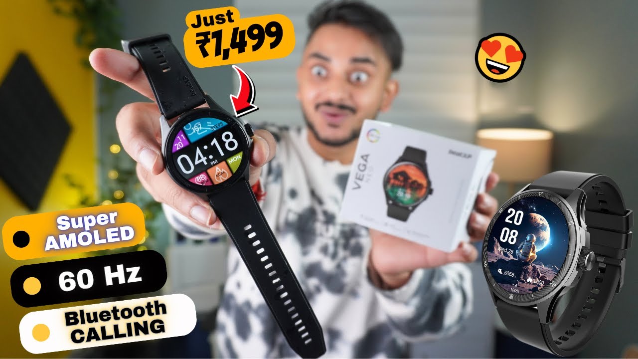 beatXP Vega Neo Best Round Dial Super Amoled Smartwatch with Bluetooth ...