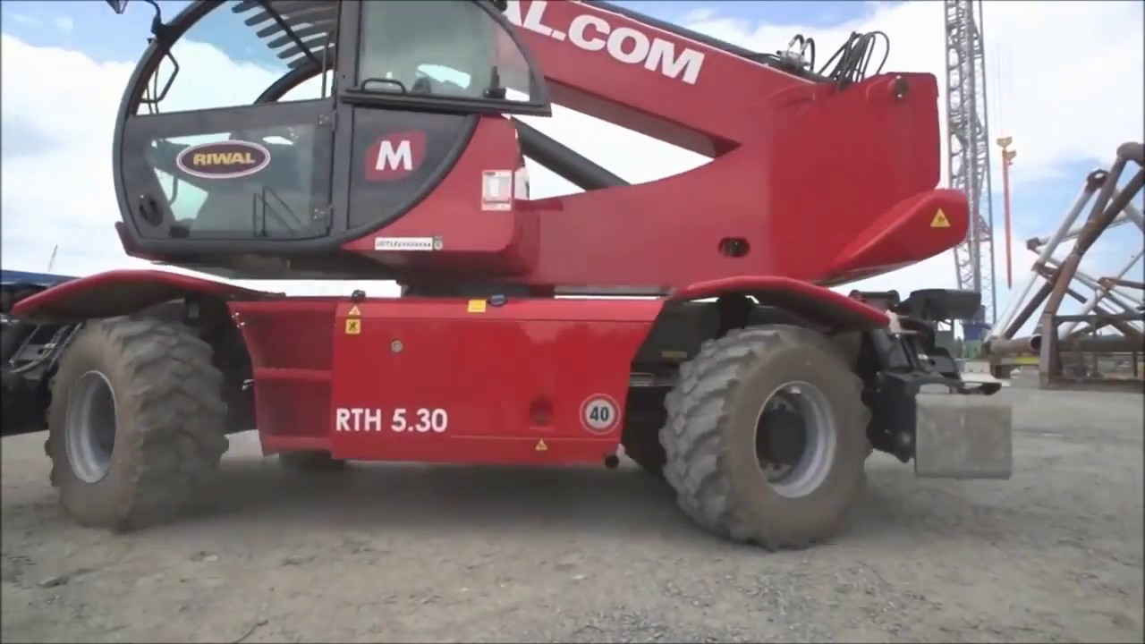 Полноповоротный телескопический погрузчик MAGNI RTH 5.30 SH - YouTube