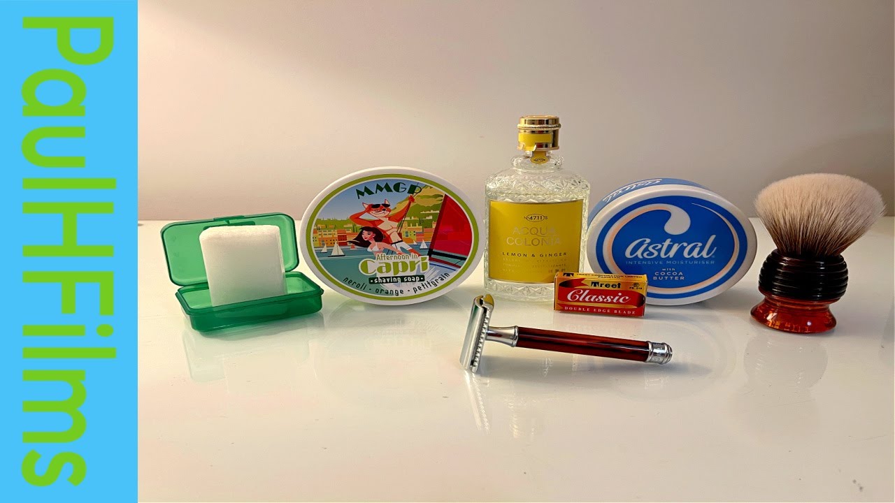 Muhle R108 DE Razor with M.M.P.G Afternoon in Capri Shaving Soap - YouTube