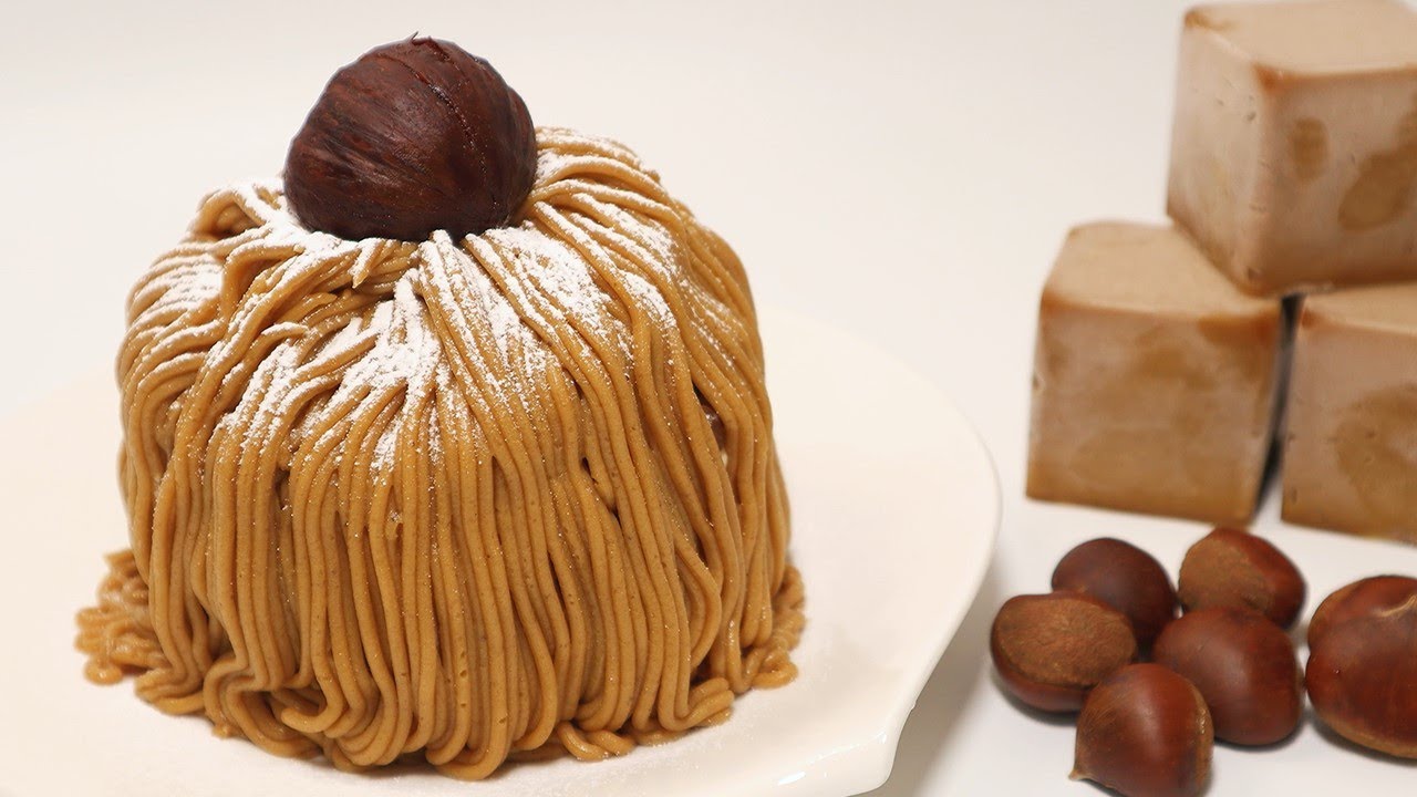 Super Simple Chestnut Paste Recipe｜Easy Mont Blanc Cake 밤페이스트 초간단 레시피｜쉬운 몽블랑 케이크 - YouTube