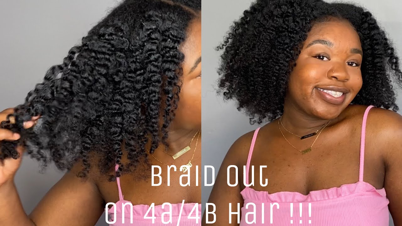 BRAID OUT ON 4A/4B NATURAL HAIR| 2020 BRAIDOUT - YouTube