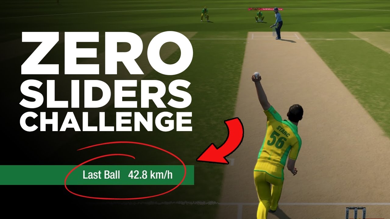 CRICKET 19 | THE ZERO SLIDERS CHALLENGE!! - YouTube