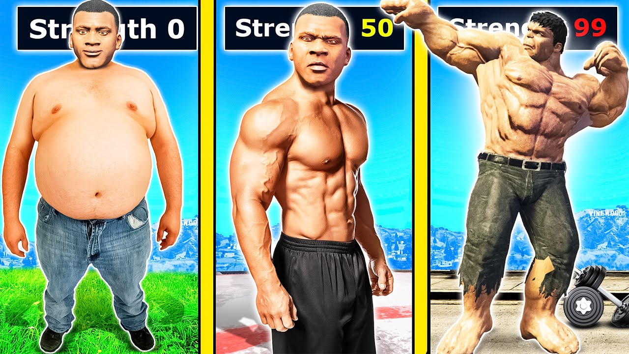 FRANKLIN Upgrading Into The STRONGEST MAN In GTA 5 - YouTube