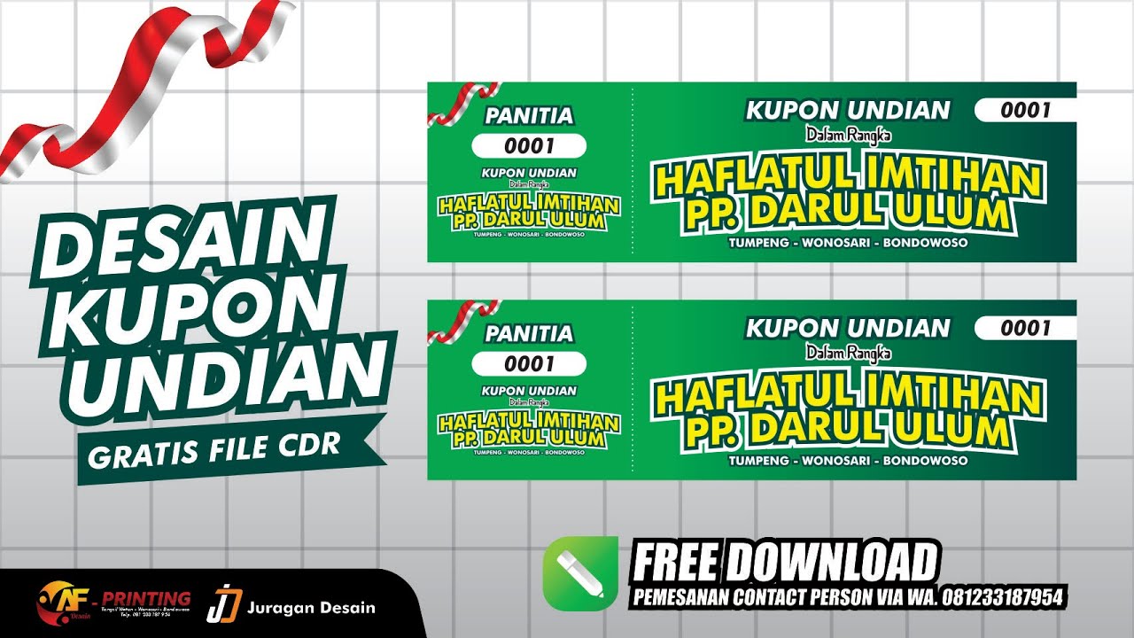 Contoh Desain Kupon Undian__Free CDR - YouTube