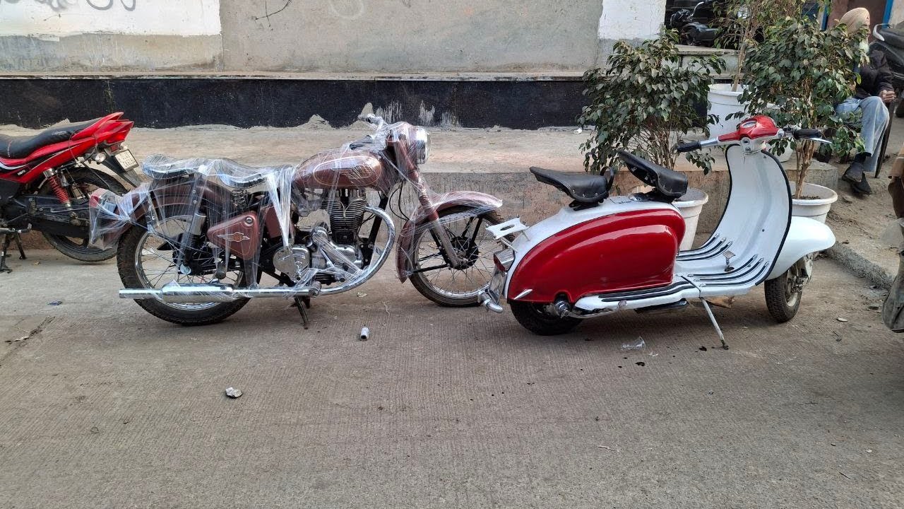 1962 G2 Royal Enfield getting painted - YouTube