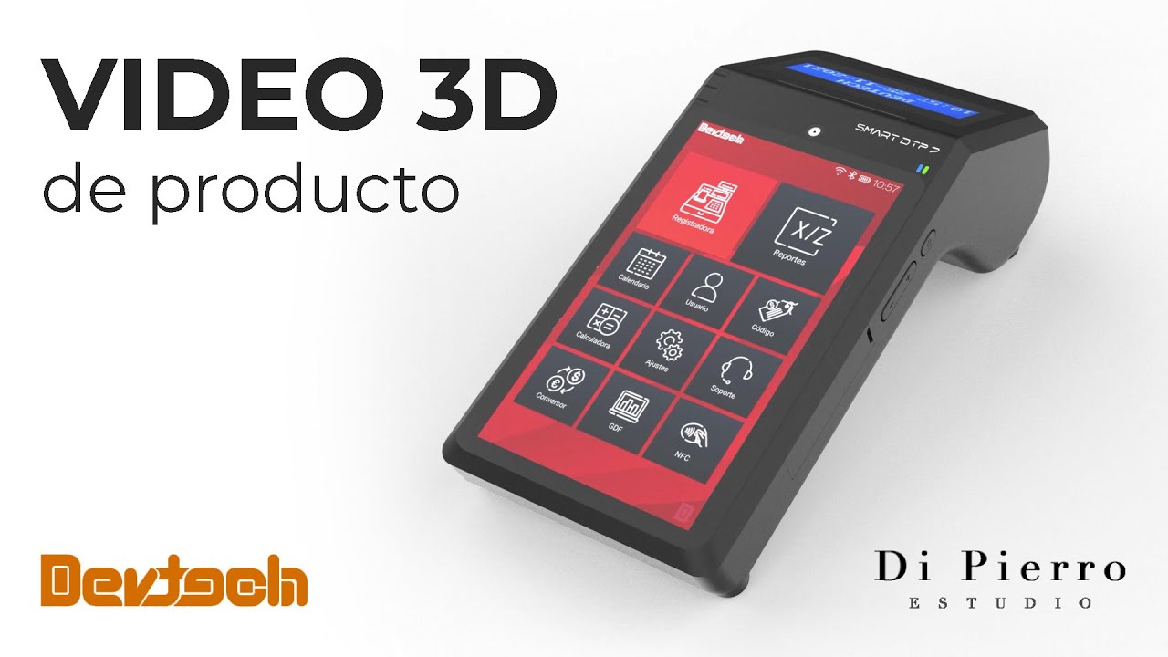 Video 3D de producto - Datafono - YouTube