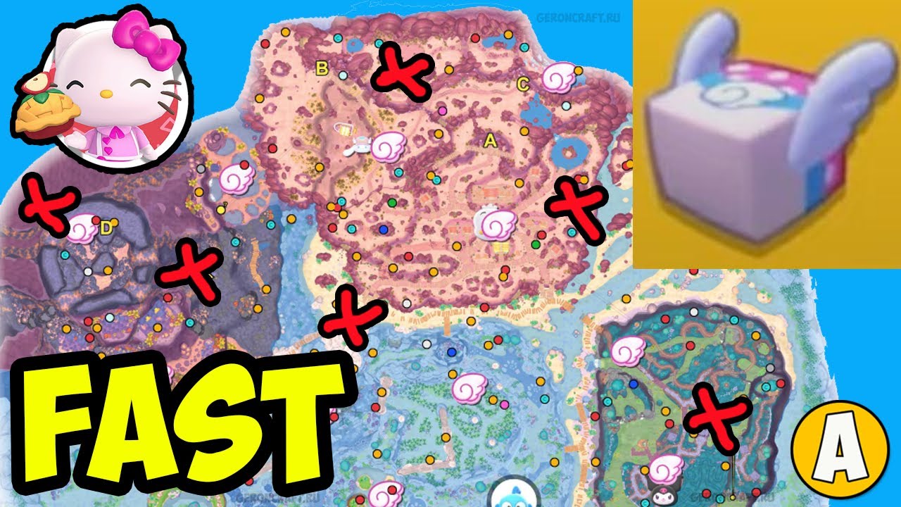Hello Kitty Island Adventure LUGGAGE LOCATIONS | Hello Kitty Island how to find LOST LUGGAGE ...