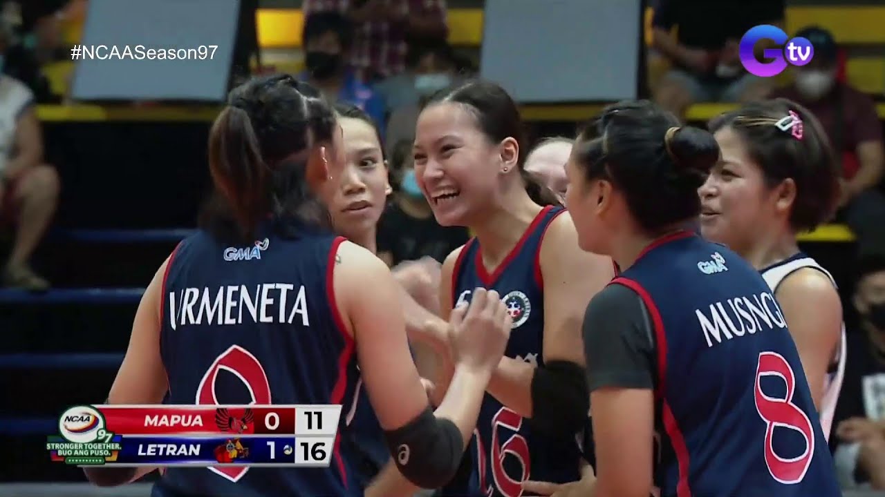 Isar blocks Ong! Letran leads Mapua in Set 2, 16-11! #NCAASeason97 ...