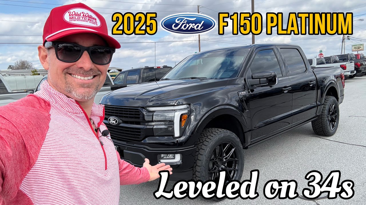 2025 Akins Ford F150 Platinum MIDNIGHT Covert 2" Leveled on 34s - YouTube
