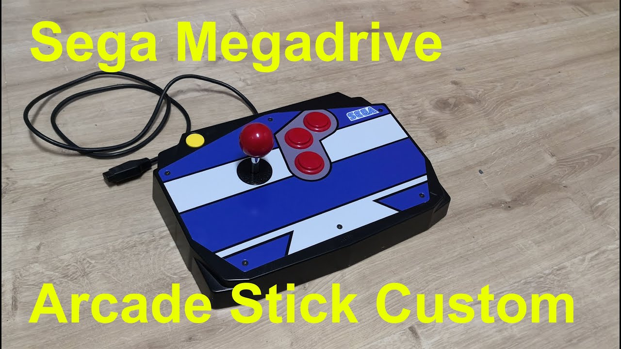 Commission Work Sega Megadrive Custom Arcade Stick Sanwa - YouTube