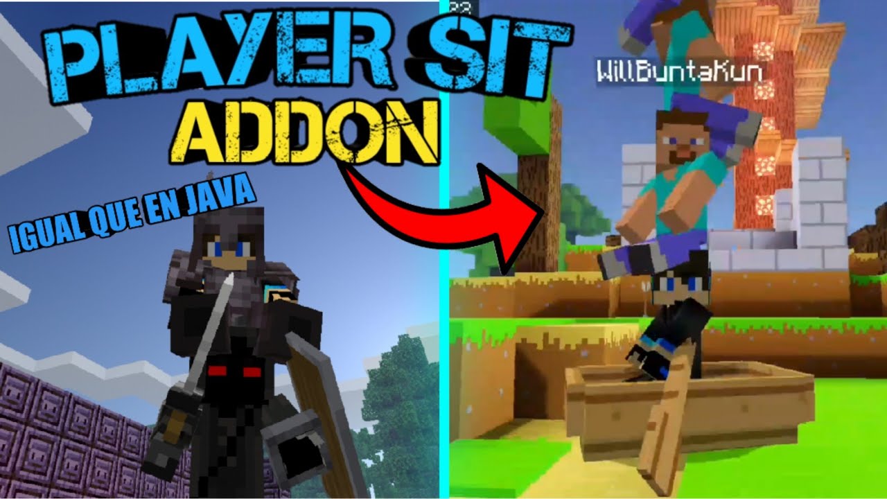 Player sit ADDON para minecraft pe 1.16 - 1.16.20 || Subete en tus ...