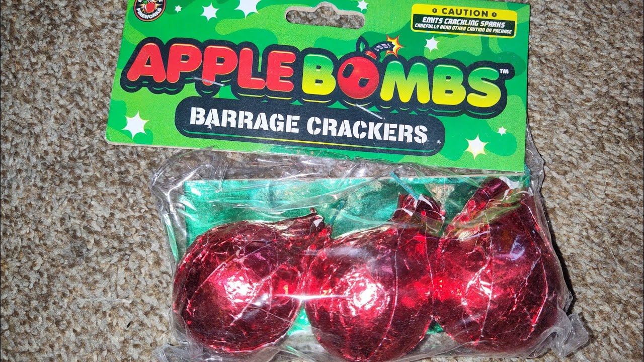 Red Apple Fireworks - Apple Bombs Barrage Crackle Balls - YouTube