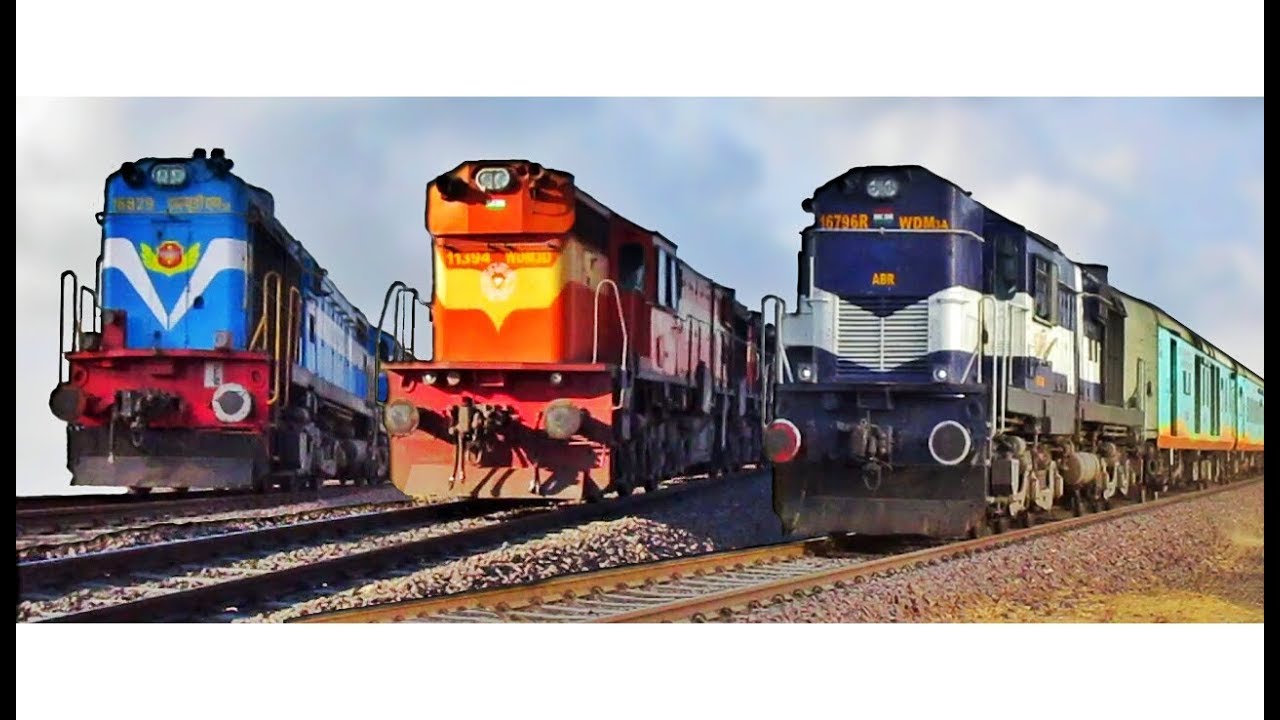 Colorful Fast Indian Trains & Locomotives | Indian Railways - YouTube