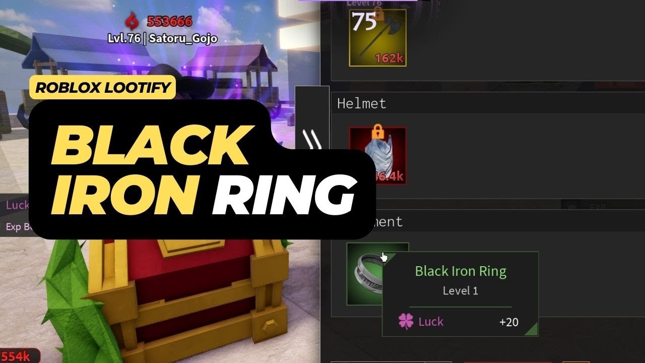 How to Get a Black Iron Ring in Roblox Lootify - YouTube