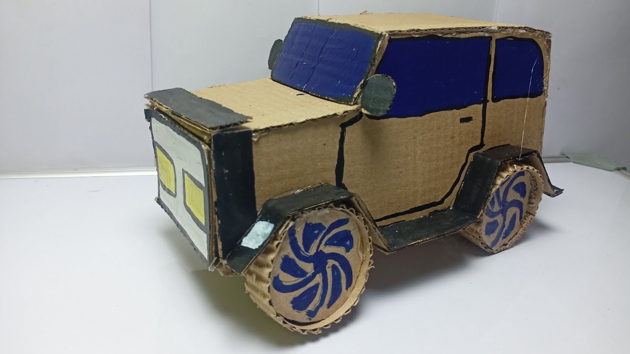 केसे बनाऐ थाय l How to make Mini Thar Cardboard l Mahindra Thar Simple ...