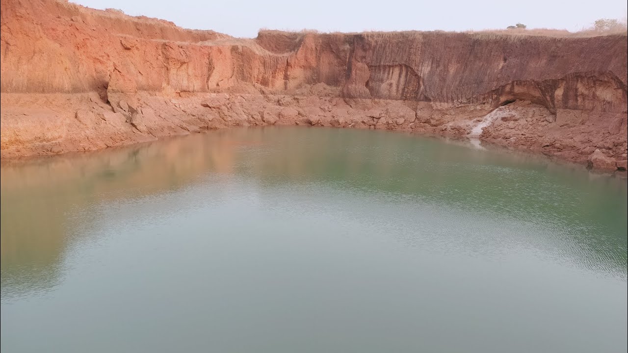 Quarry lake/Mining waste water discharge Crater/ hole. quicksand.#india ...