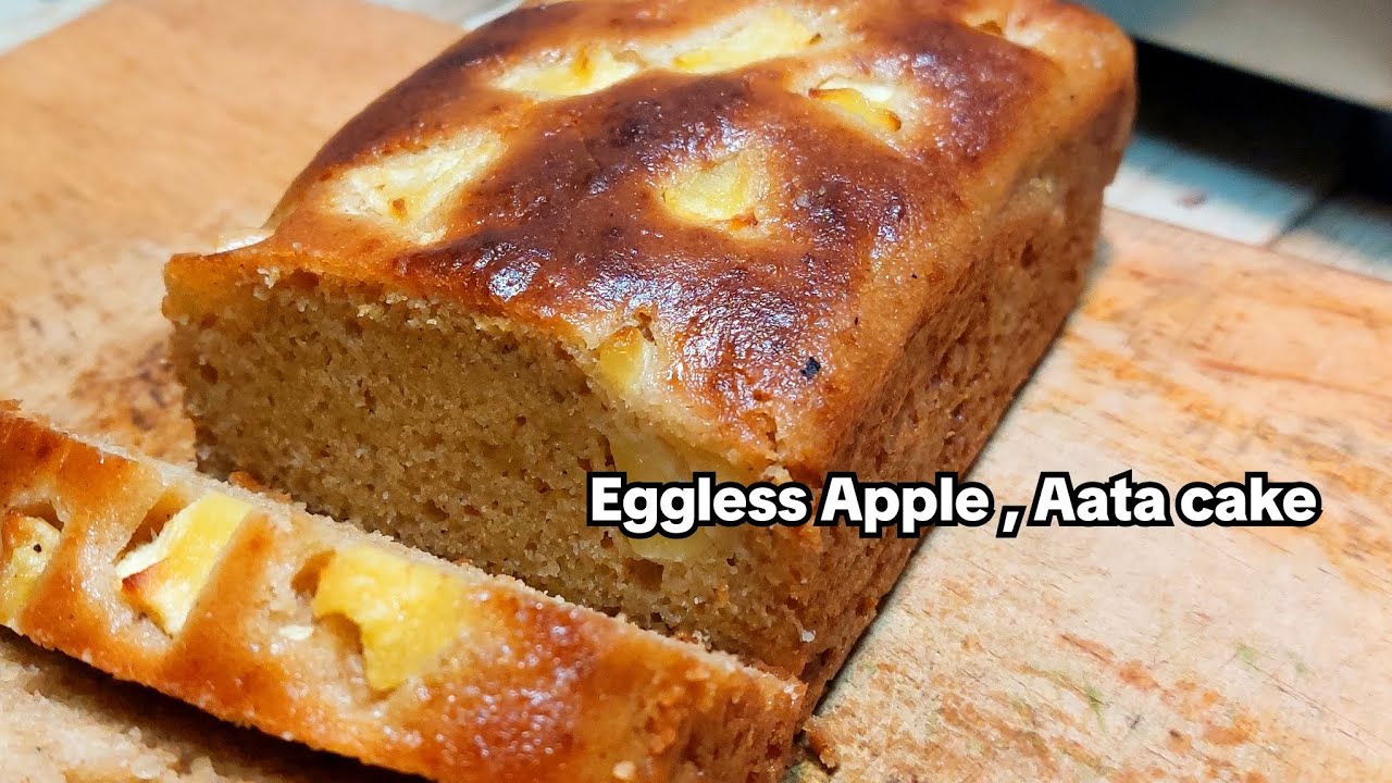 Apple Tea Cake recipe 😋 | Easy eggless aata cake | Teacake - YouTube