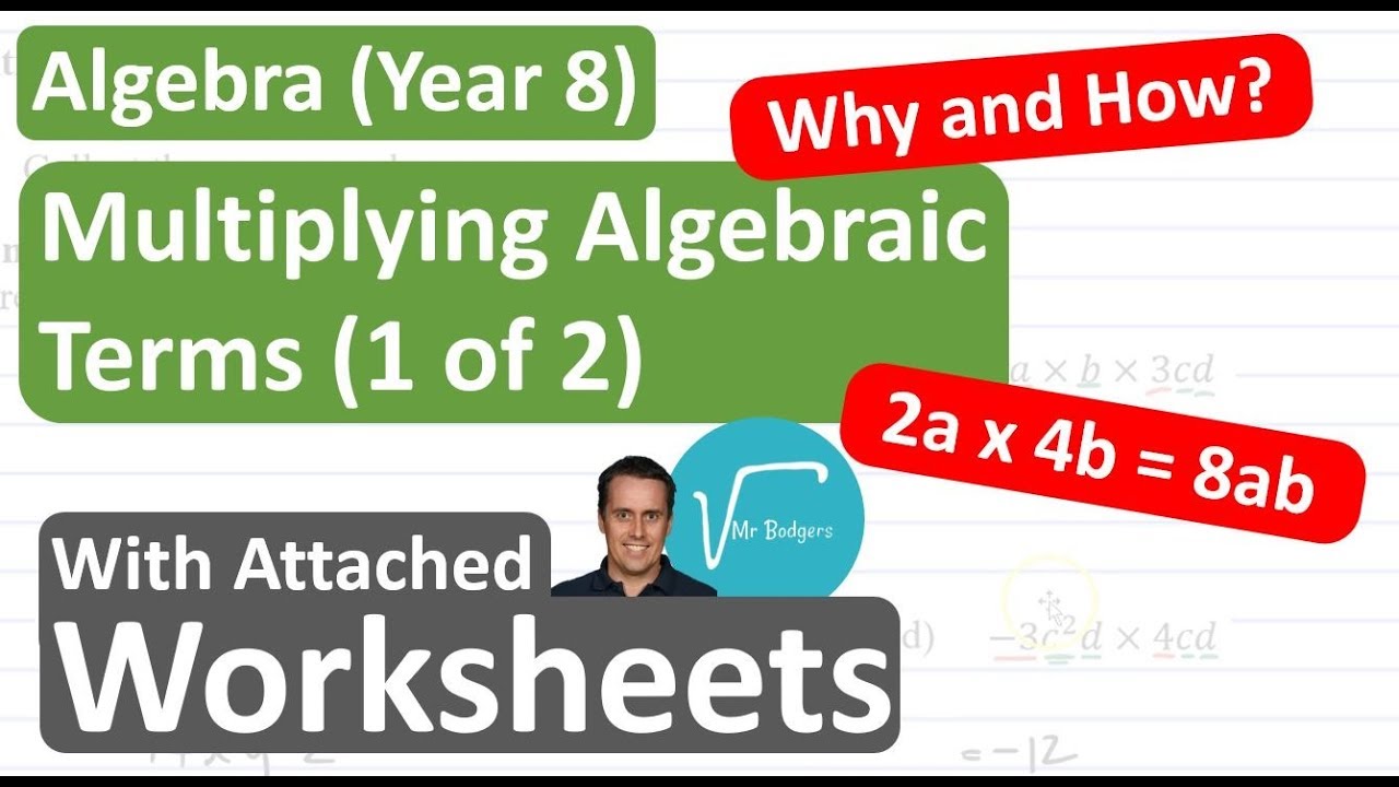 1D Multiplying Algebraic Terms (1 of 2) - YouTube