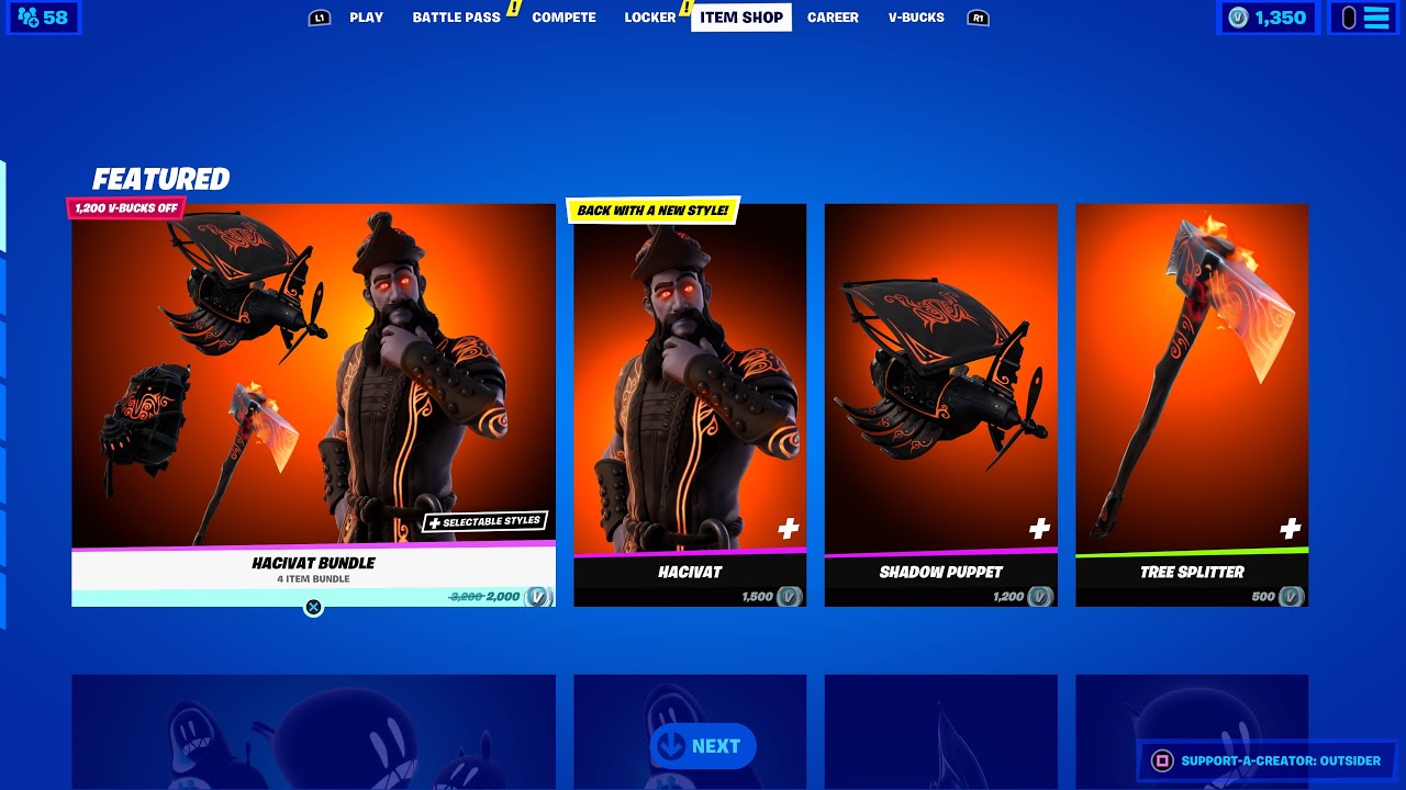 FORTNITE HACIVAT SKIN RETURNS TO FORTNITE WITH A BUNDLE AND NEW STYLE ...