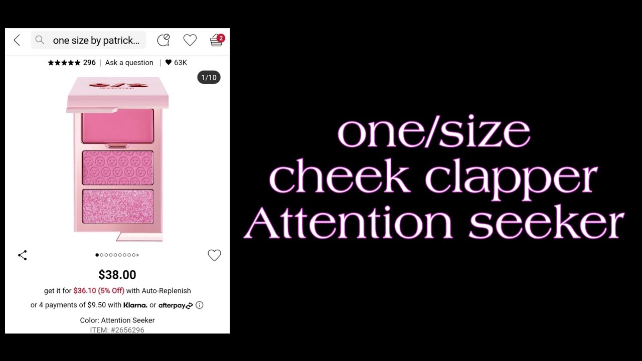 The new Onesize Attention seeker cheek clapper ! #onesizebeauty #cheek ...