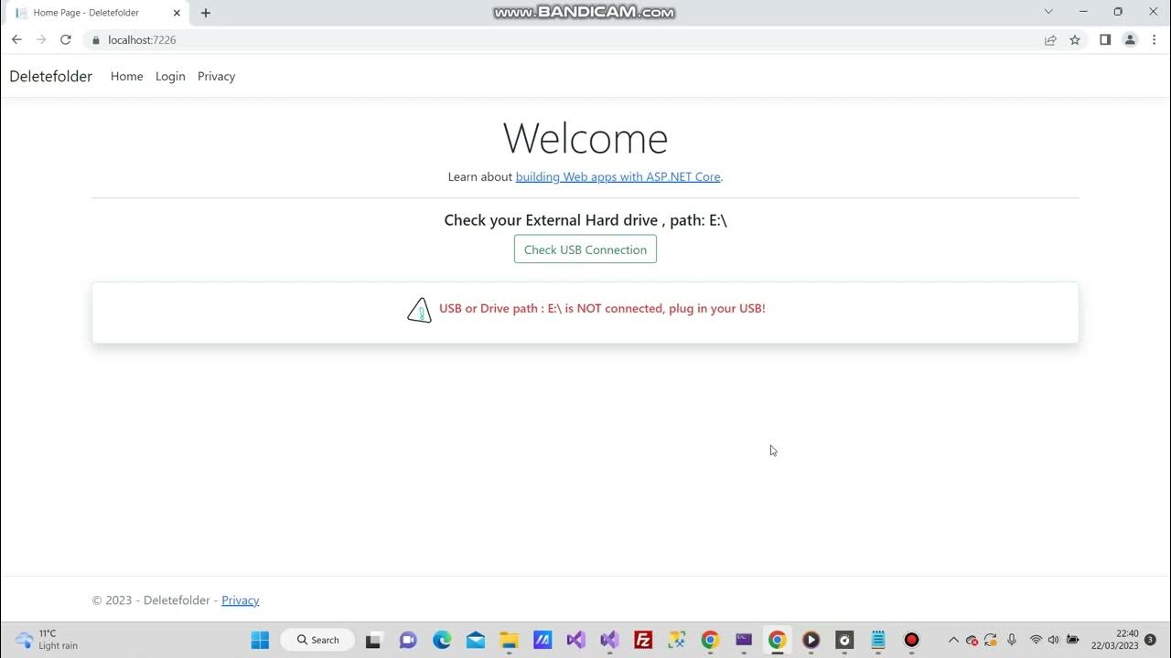 Check E drive Connection, ASP NET CORE MVC - YouTube