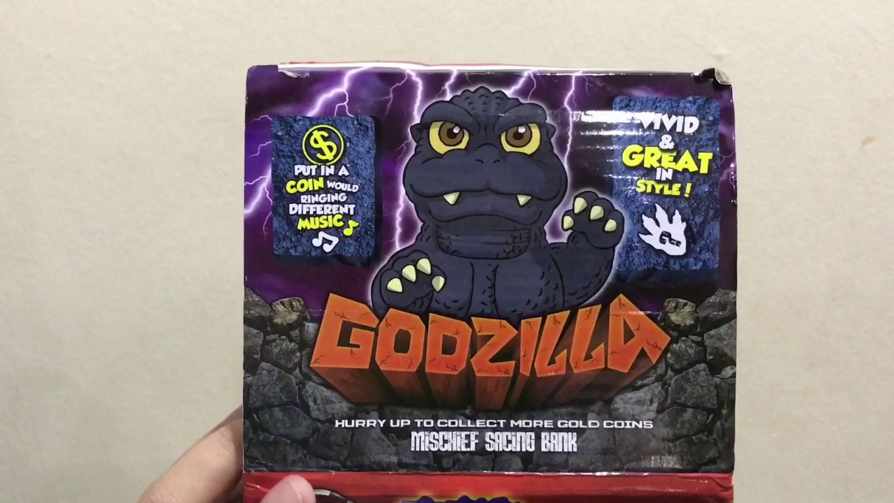 Godzilla coin bank - YouTube