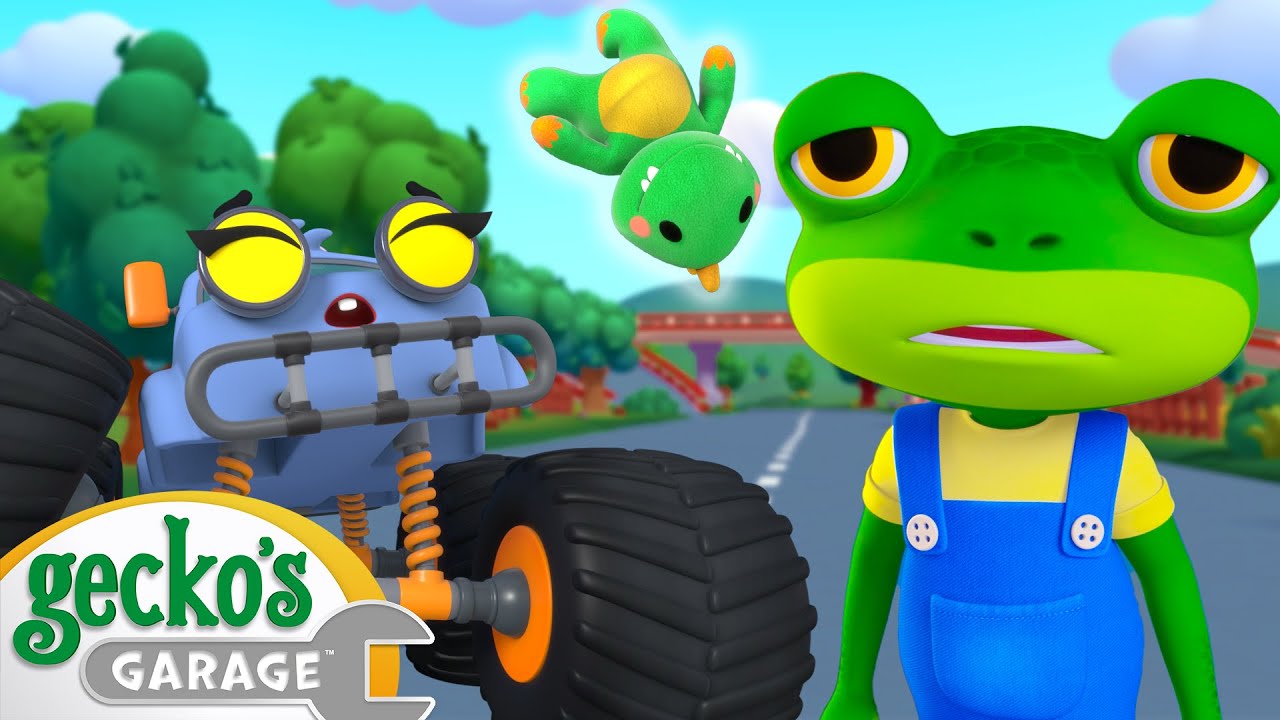 Molly Monster Truck's Flying Teddy | Gecko's Garage | Trucks For ...