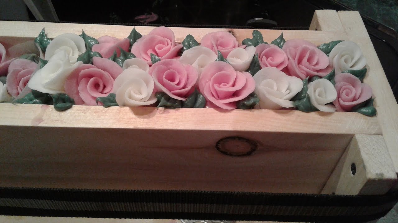 Making Sweetheart Roses cold process soap with rose embeds - YouTube