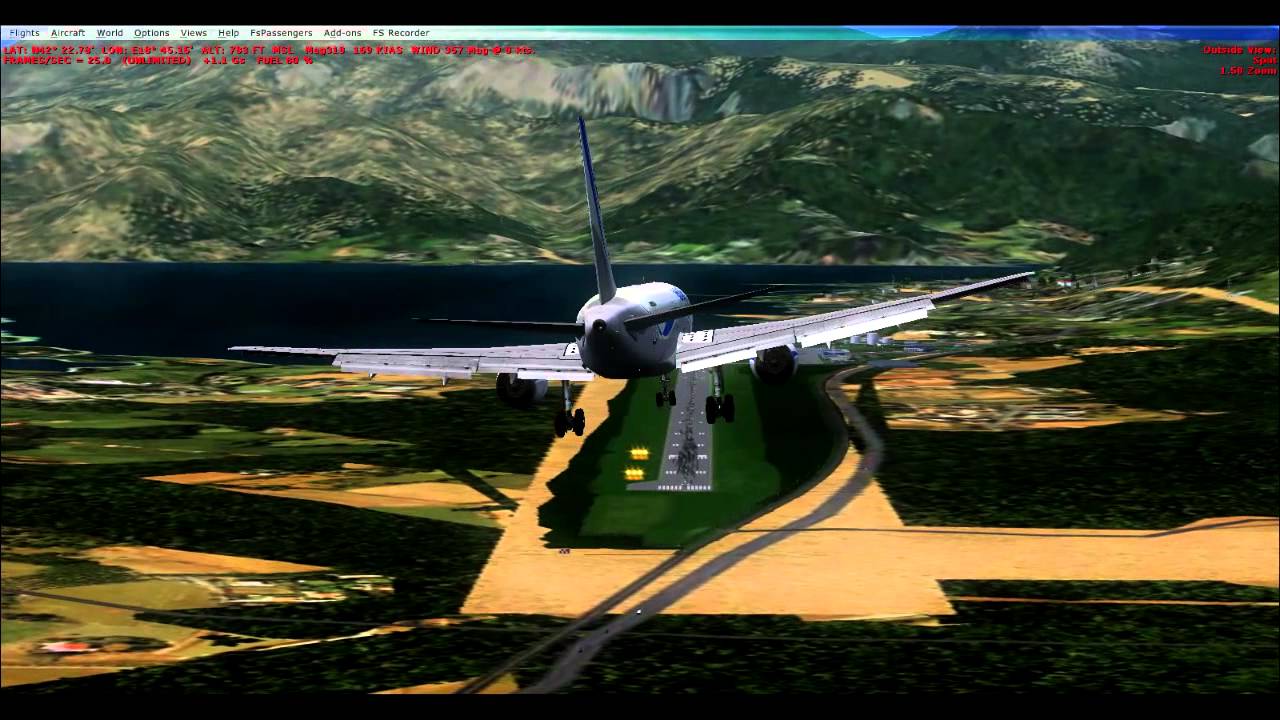 FSX LANDING MANUALLY SMOOTHLY QW 757 AT TIVAT (LYTV).mp4 - YouTube