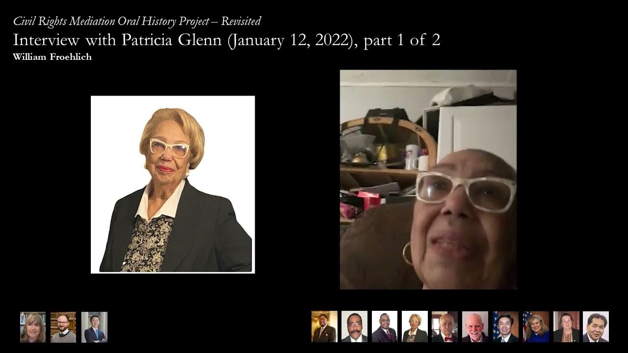 Civil Rights Mediation Oral History - Patricia Glenn (1 of 2) - YouTube