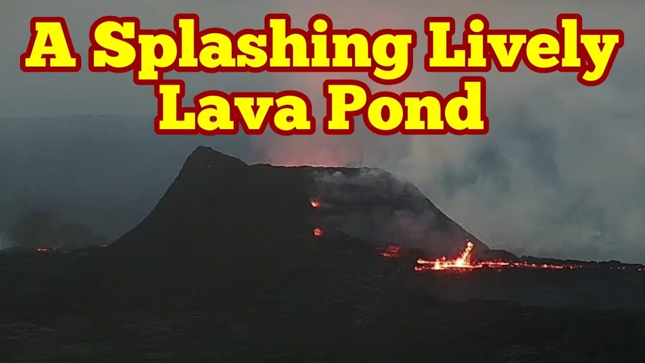 Lava Pool Splashing Lively In Iceland KayOne Volcano Eruption, Relaxing ...