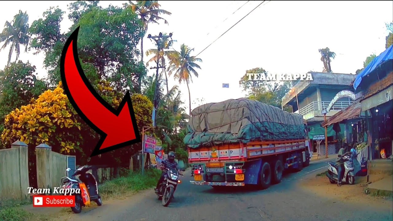Tamilnadu National Permit Lorry in Kerala Narrow Village Road😯😯 - YouTube