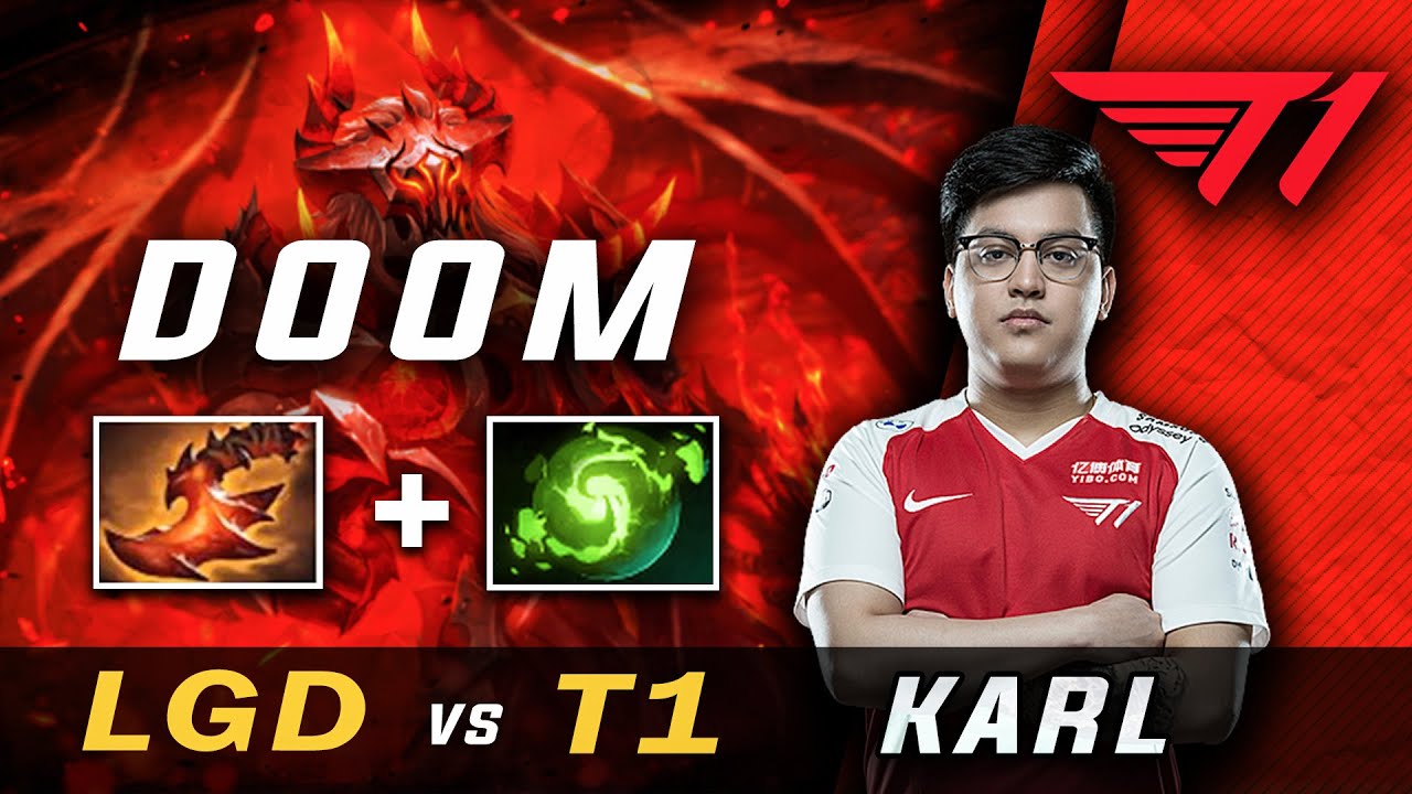 PSG. LGD vs T1 Ti10 - T1. Karl DOOM Gameplay - YouTube