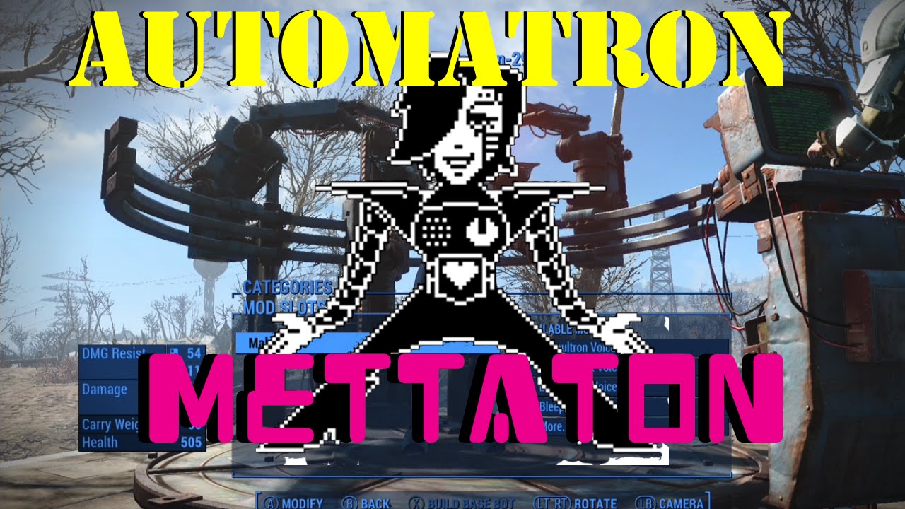 Fallout 4: Automatron DLC -Mettaton EX Build - YouTube