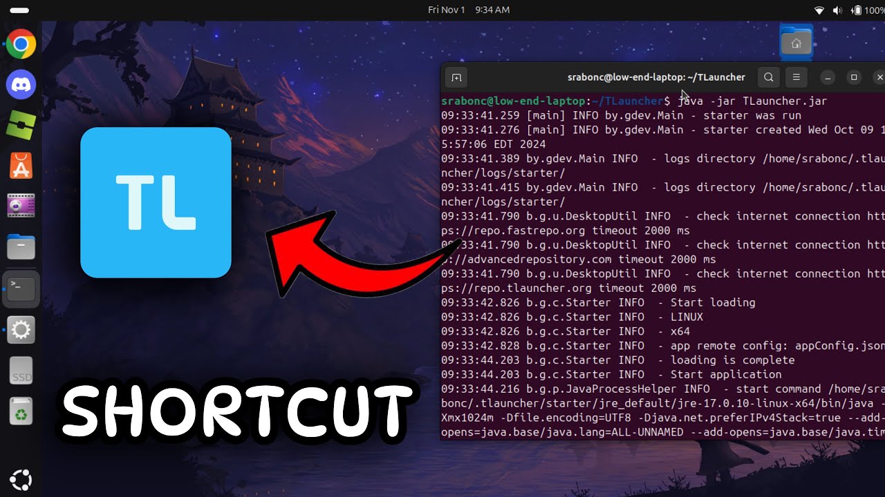How to create a TLauncher shortcut on Linux - YouTube