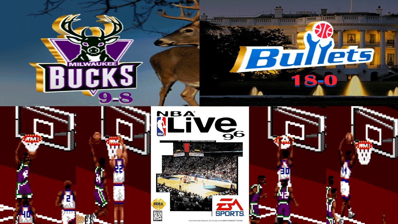Deer Season - NBA Live 96 | Washington Bullets vs Milwaukee Bucks ...