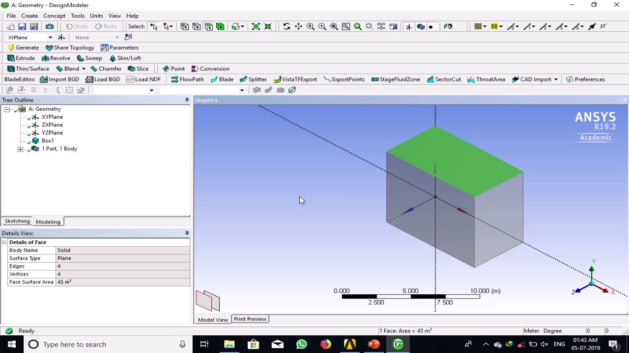 Face Split in Ansys || Face Split in Design Moldeler 3D Object ...