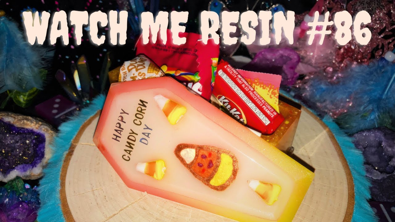 Happy Candy Corn Day Coffin Box | Watch me Resin #86 - YouTube