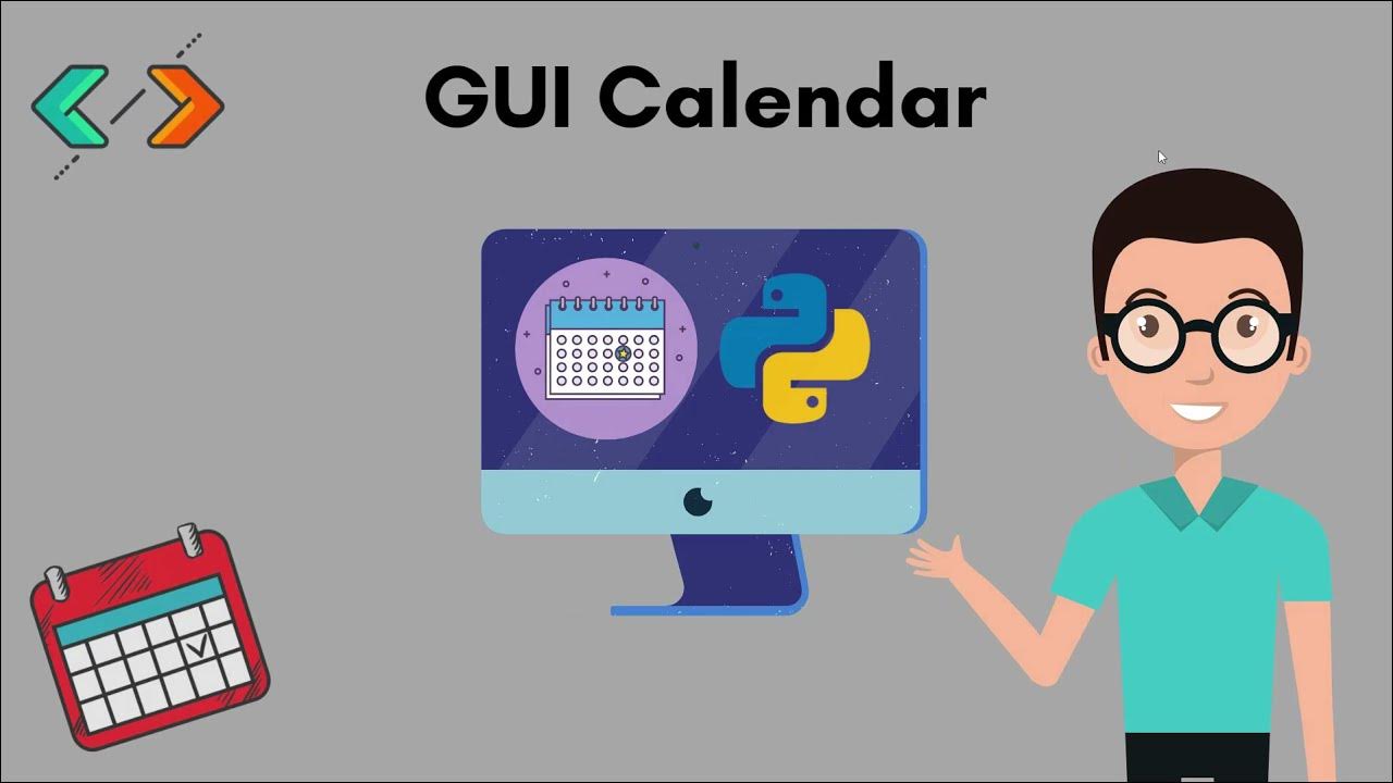 GUI Calendar Using Python -1 - YouTube