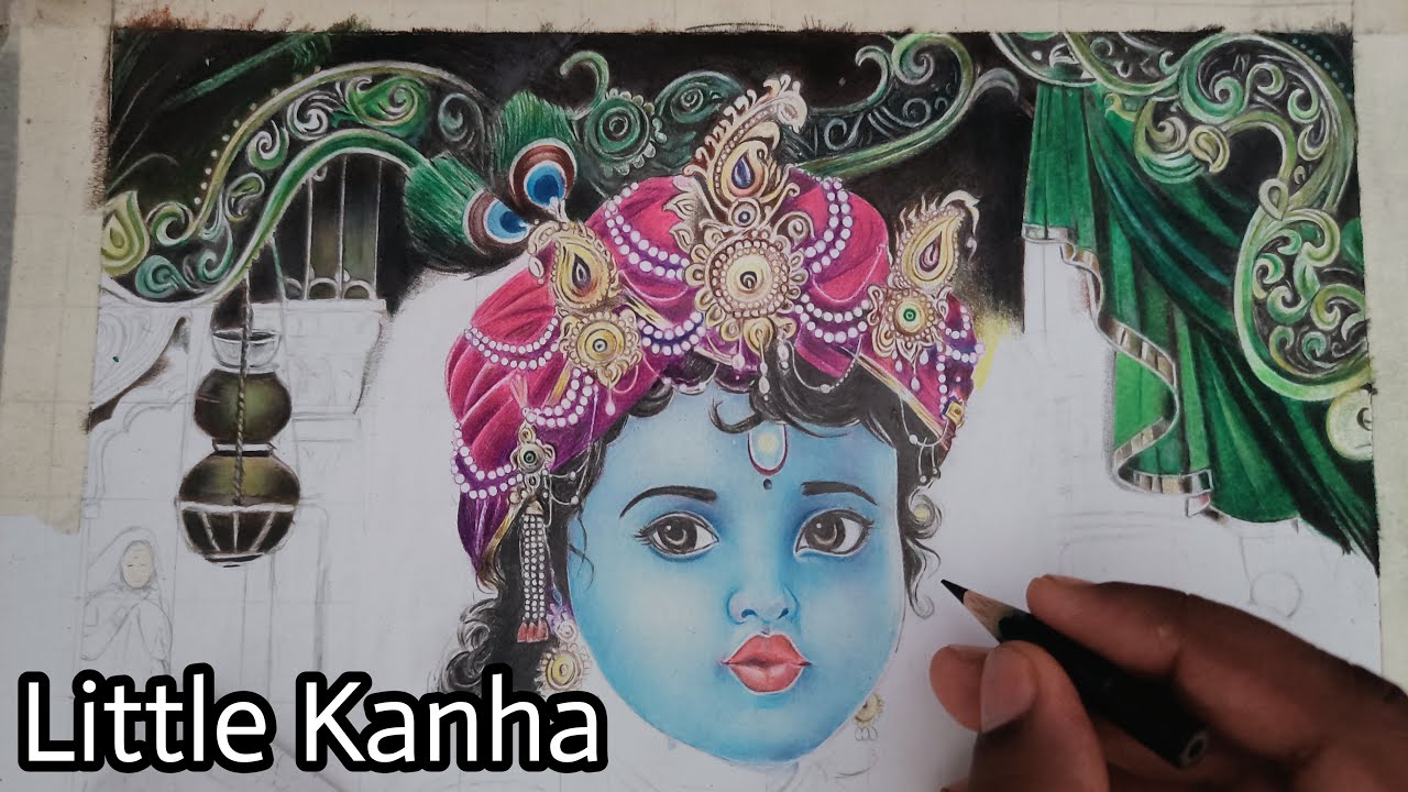 Drawing-Little Kanha😍 - YouTube