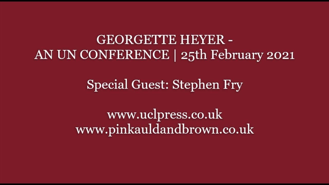 Guest Speaker: Stephen Fry on Georgette Heyer - YouTube