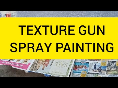 Texture painting on wall || Gun Spray texture painting || Wall texture ...