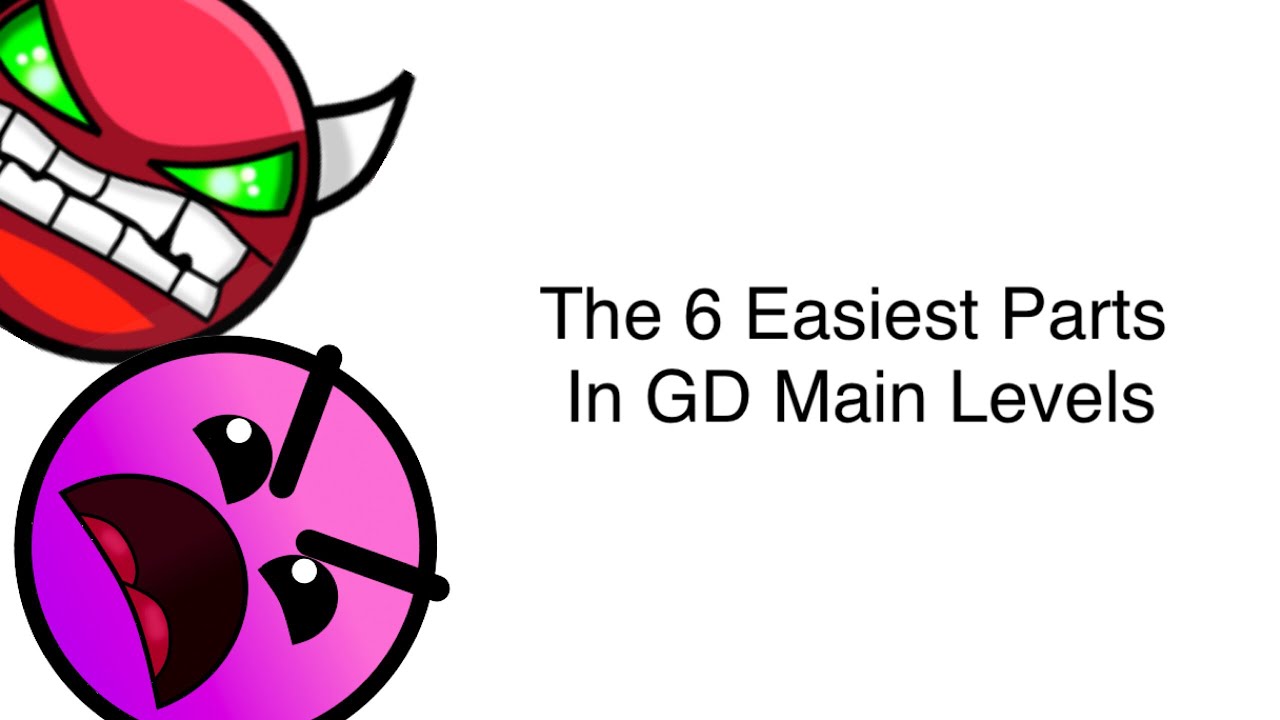 The 6 Easiest Parts In GD Main Levels - YouTube