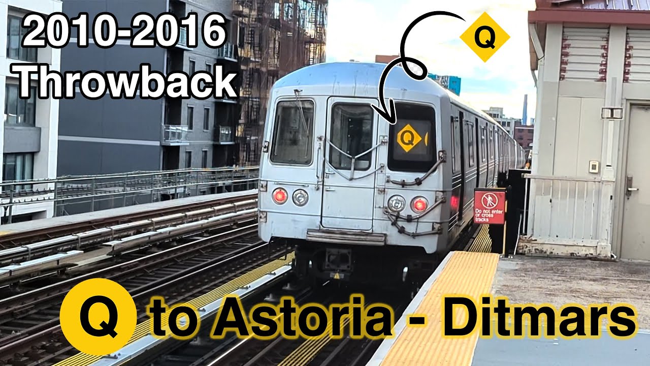 ᴴᴰ⁶⁰ Q Trains Running via the N Line in Astoria, Queens - YouTube